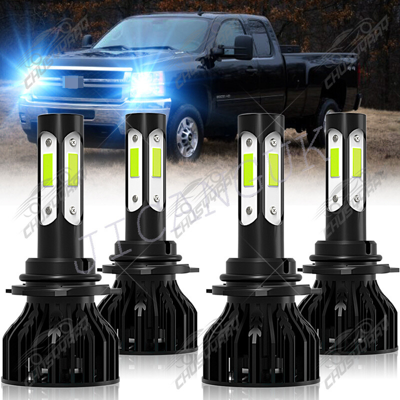New 9005+9006 Combo Ice Blue LED Headlight Kits High&Low Beam Bulbs ...