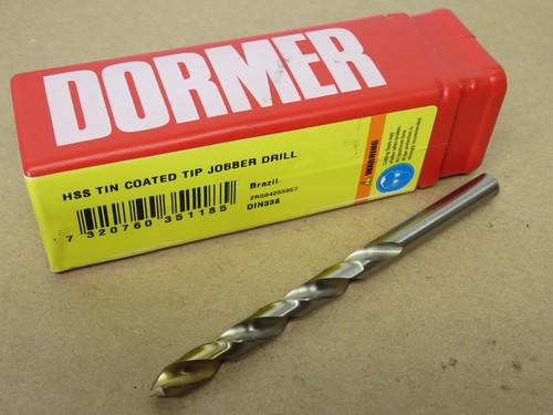 Dormer A002 HSS TiN Coated Tipped Straight Shank Jobber Drill Various ...