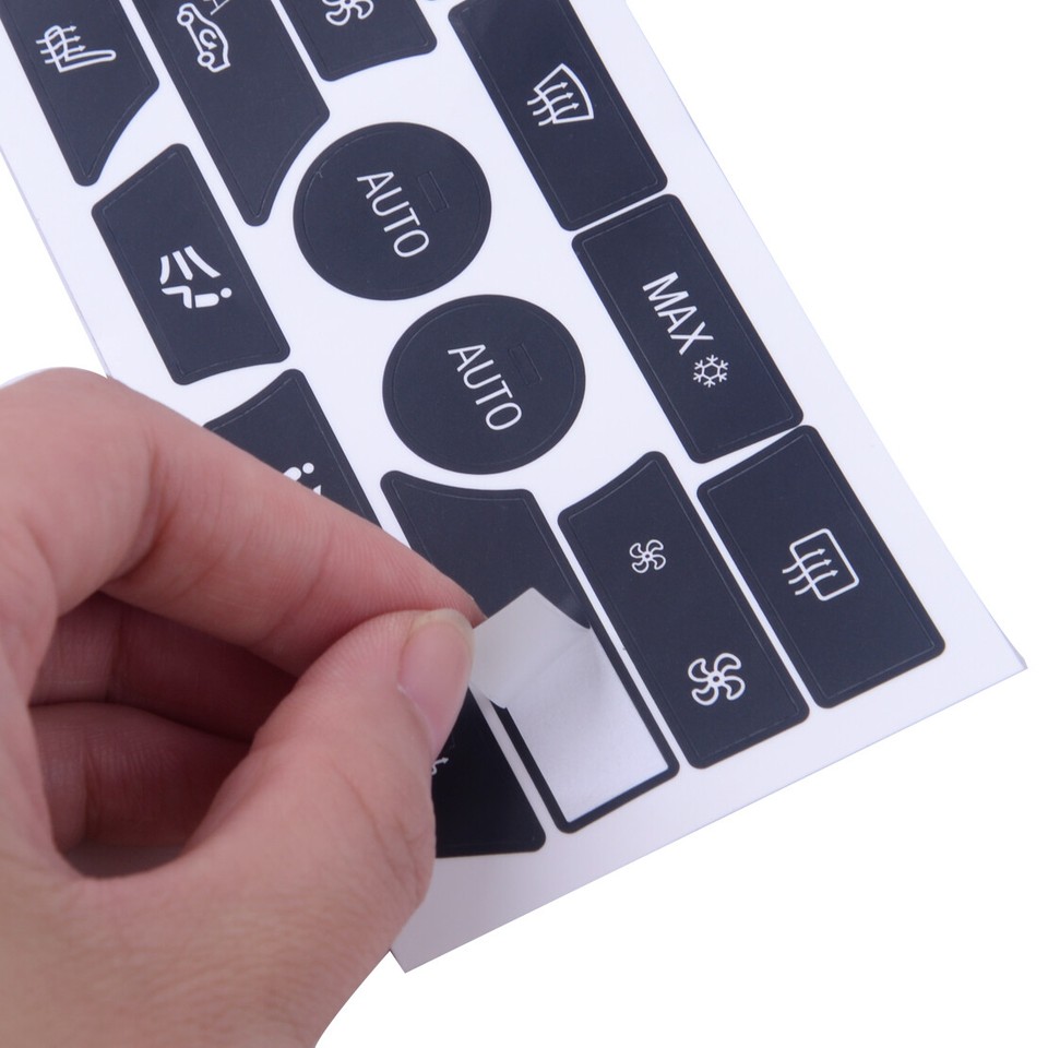 AC Dash Climate Control Panel Button Repair Sticker Decal Kit Fit BMW 5 ...