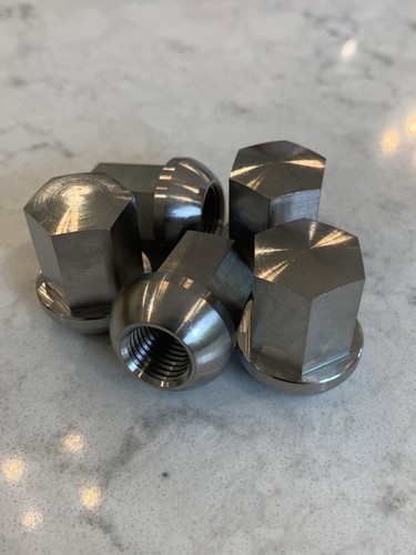 Porsche Closed End Titanium Lug Nuts Natural Finish 911 930 928 944 964 ...