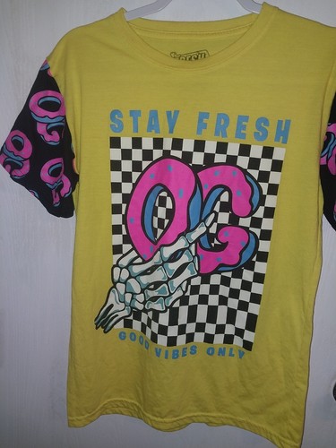 xl fresh laundry T-shirt Stay Fresh Xl Yellow Short Sleeve Pre Owned | eBay
