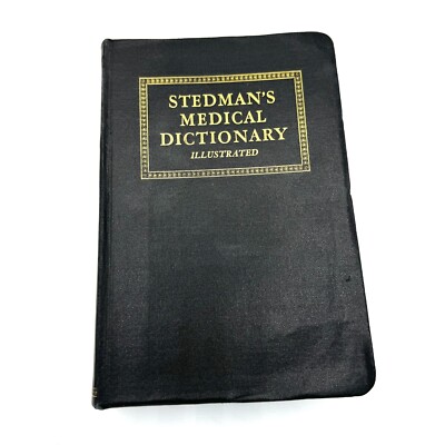 Stedman's Medical Dictionary Leather Bound Book 1949 17th Revised ...