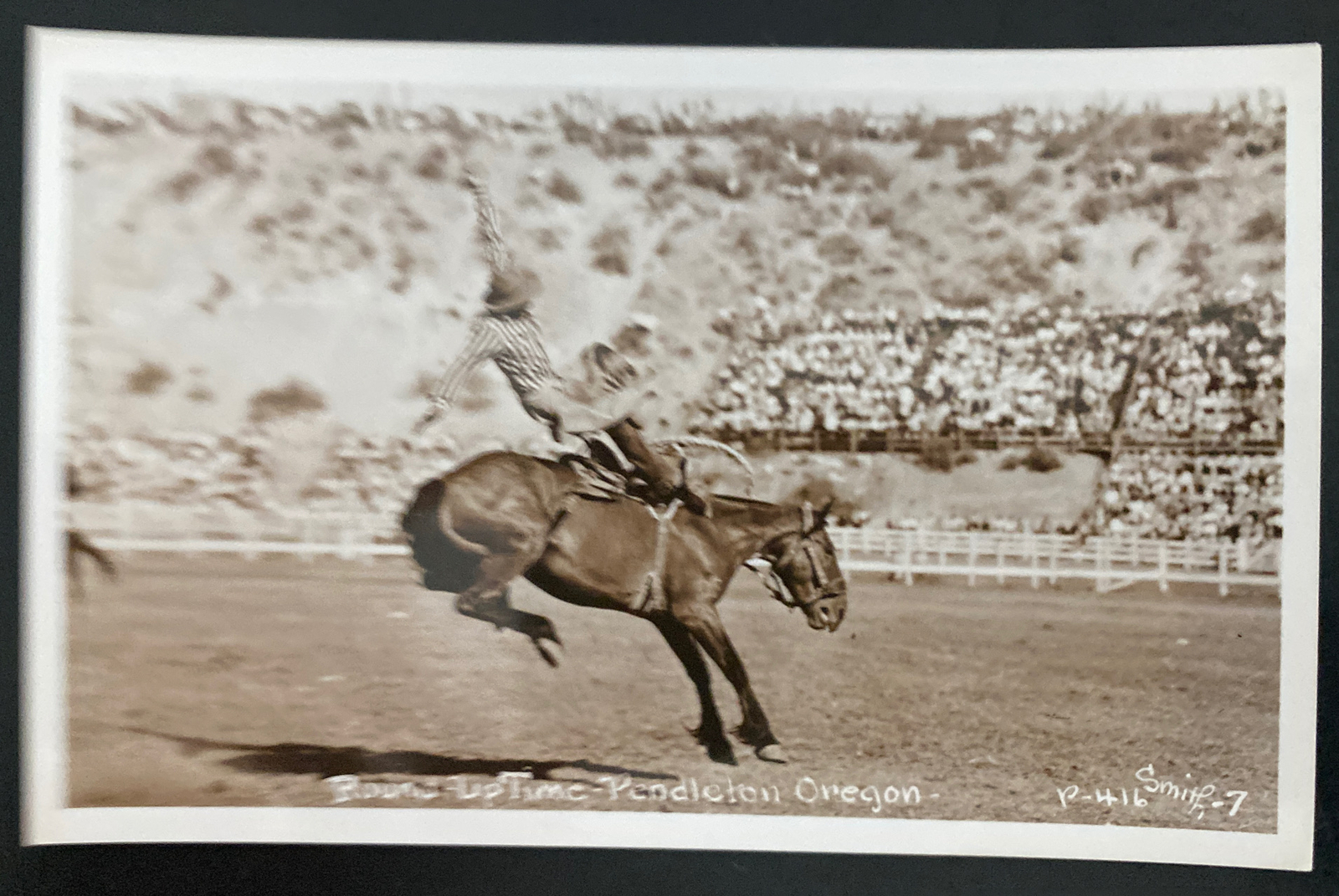 Mint USA Real Picture Postcard Round Up Time Pendleton Oregon Rodeo ...