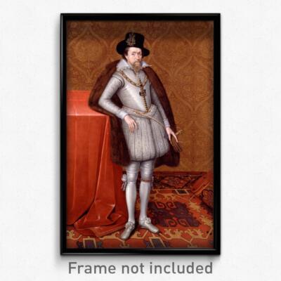 De Critz, John the elder - James VI and I Print 11x17 Art Poster | eBay