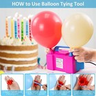Electric Air Balloon Pump, Portable Dual Nozzle Electric Balloon ...