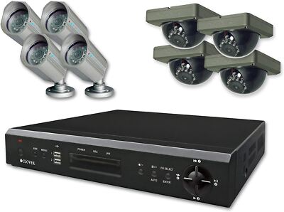 Clover 8-Channel DVR Security Video Bundle +Cameras PAC8610 CDR0860 ...