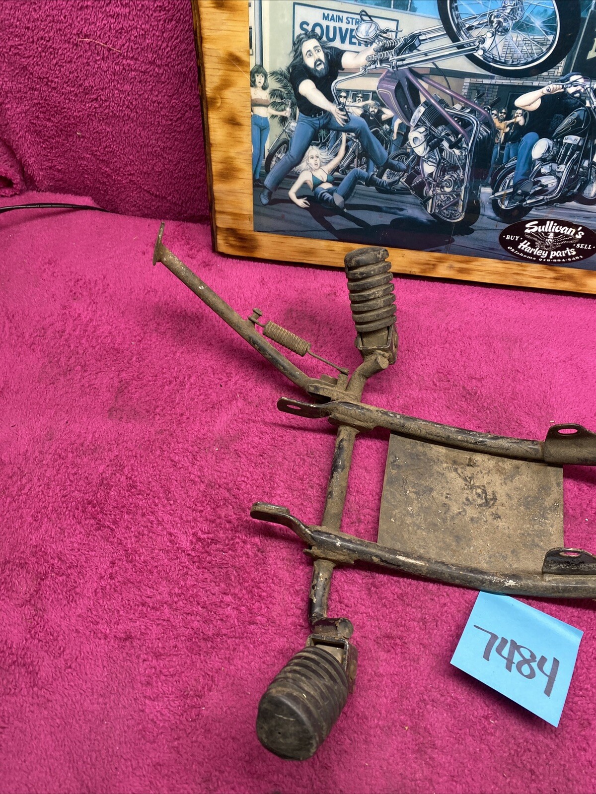 Yamaha frame cradle lower engine mount foot peg bracket kick stand Jt1 ...