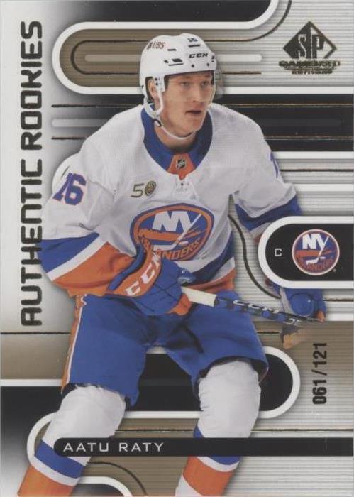2022-23 Upper Deck SP Game Used - Authentic Rookies Aatu Raty #220 Gold ...
