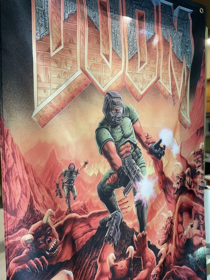 Doom 5ft Flag PC 1993 id Software Banner Poster | eBay