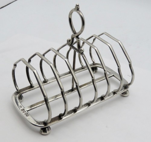 Victorian Sterling Silver 6 Slice Arched Toast Rack London 1886 Edward ...
