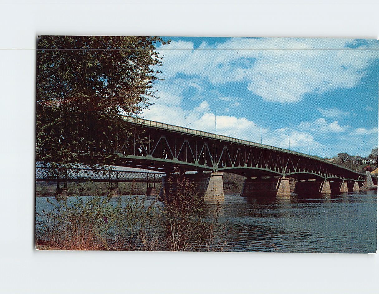 Postcard New South End Bridge Springfield Massachusetts USA | eBay