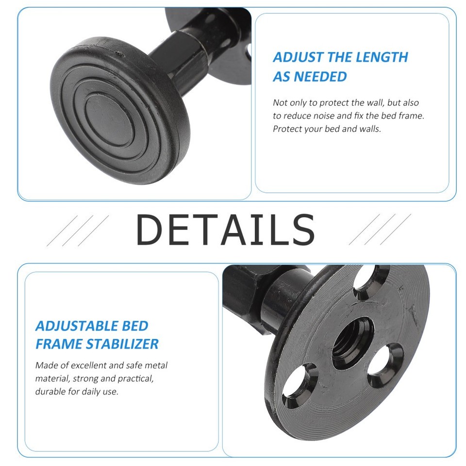 2pcs Adjustable Bed Frame Stopper Black Metal Bedside Frame Fixer Anti Shake | eBay Australia