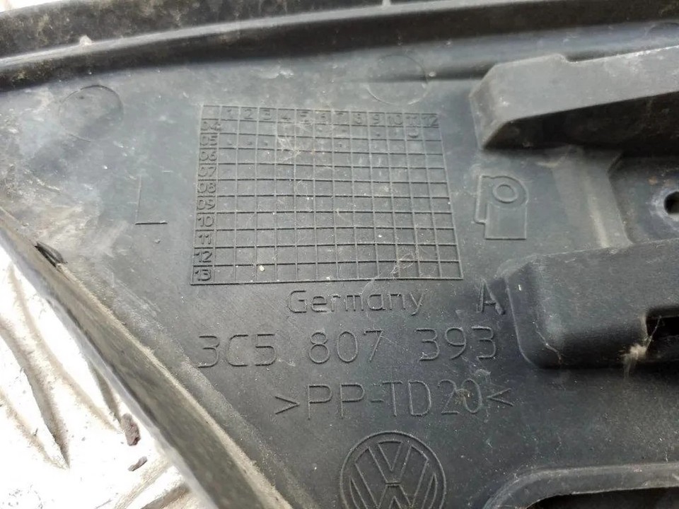 VW PASSAT B6 3C2 Rear Left Bumper Bracket 3C5807393 1.90 Diesel 77kw ...