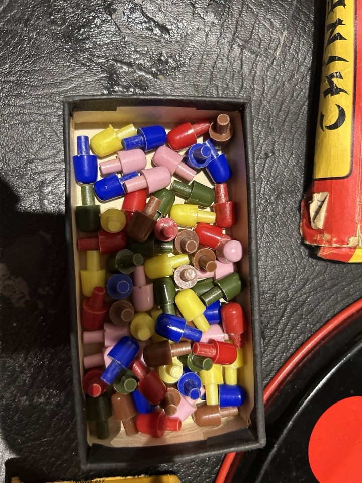 Vintage Mid Century Chad Valley Chinese Checkers Game Litho Pront Tin ...