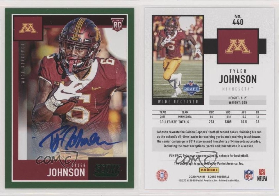 2020 Score Rookies Green Signatures Tyler Johnson #440 Auto 1u6 | eBay