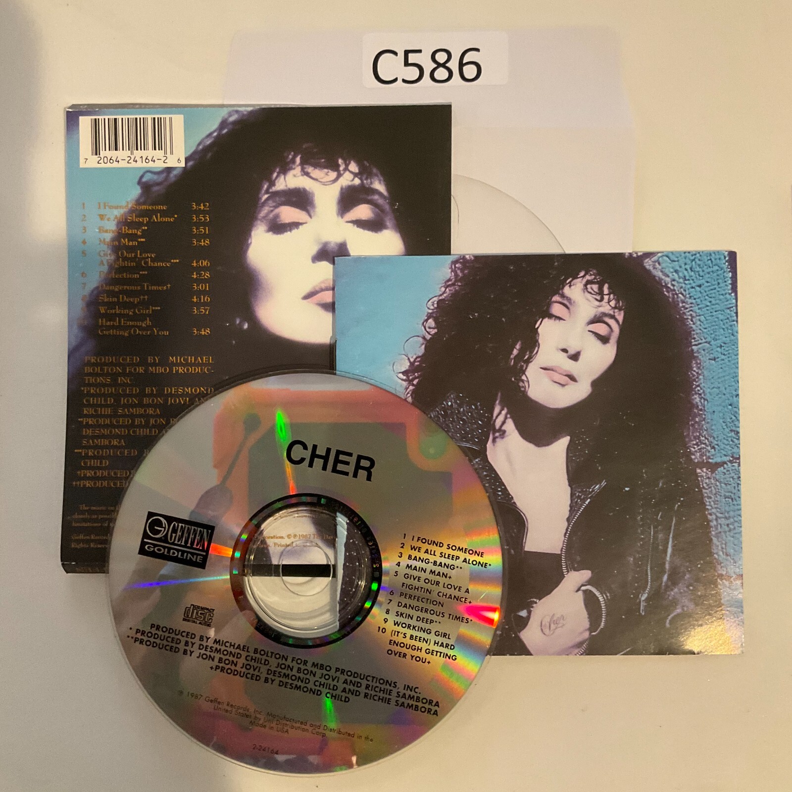Cher [1987] by Cher (CD, Nov-1987, Geffen Goldline) No Case No Tracking ...