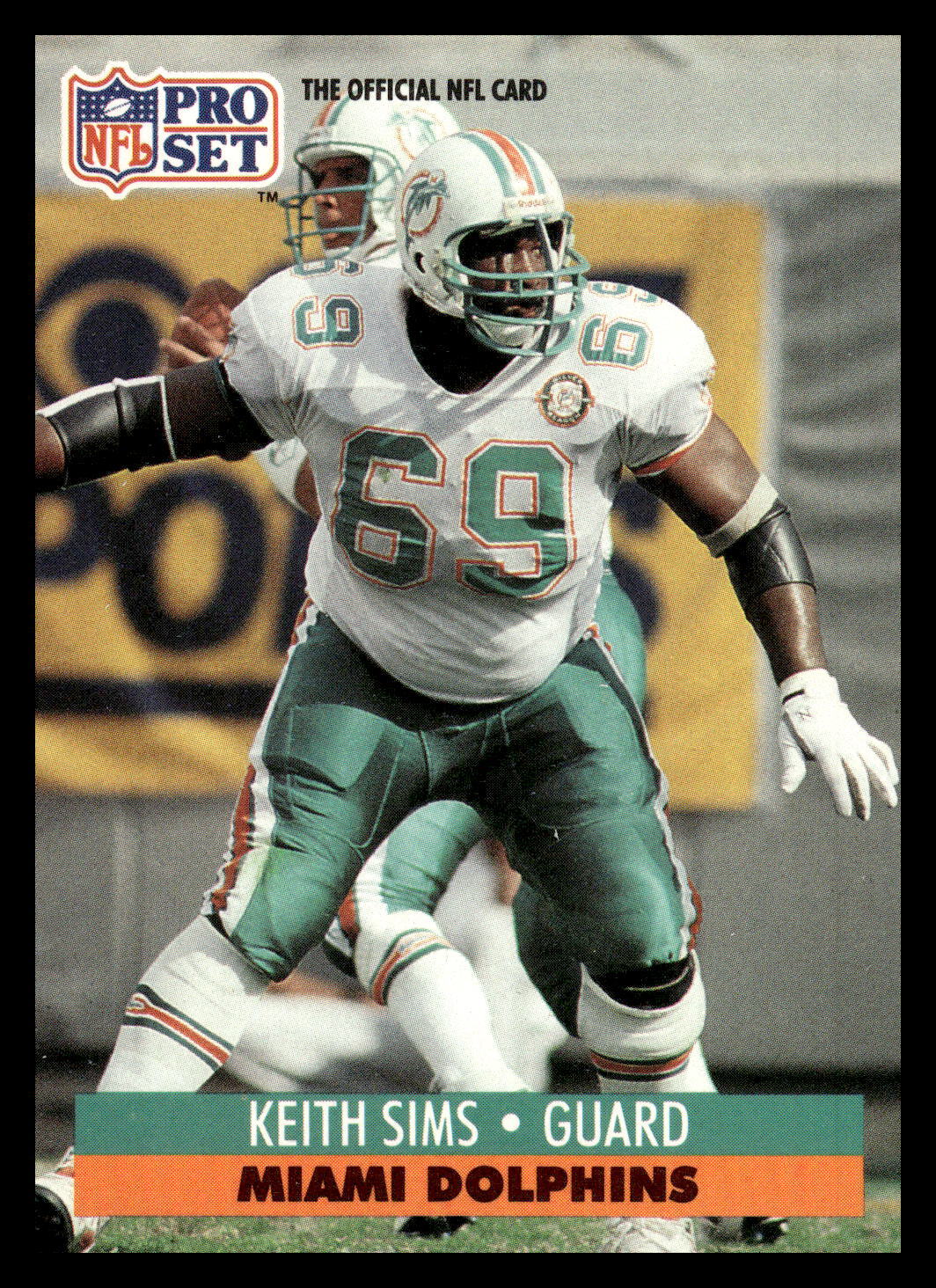 1991 Pro Set #567 Keith Sims Miami Dolphins Football NM | eBay