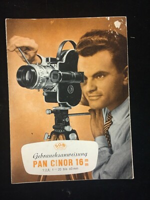 VINTAGE SOM BERTHIOT PAN CINOR 16MM ZOOM LENS INSTRUCTIONS FOR USE ...