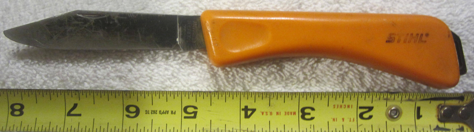 1 STIHL CHAINSAW FOLDING INOX SOLINGEN GERMANY pocket KNIFE BRIGHT VTG ...