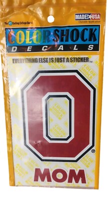 Vtg OSU Ohio State Buckeyes Football Block O Mom Car Window Decal By ...