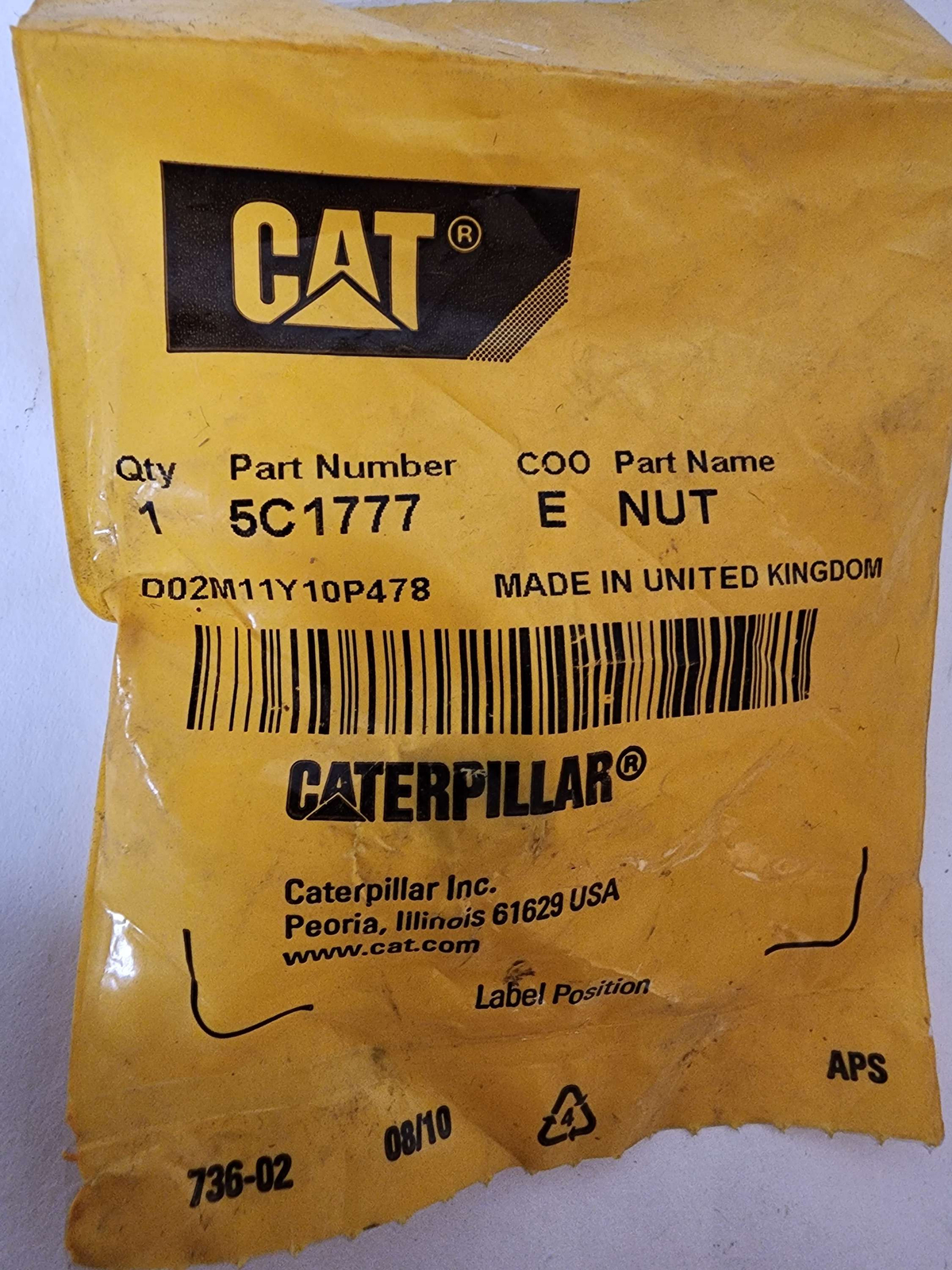 CAT Hex Nut 5C-1777 for sale online | eBay