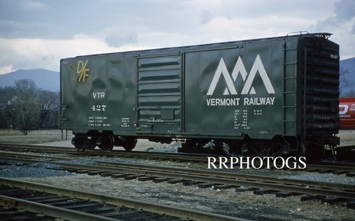 RAILROAD SLIDE VERMONT RAILWAYS VTR 40' BOXCAR #427 cir 1967 | eBay