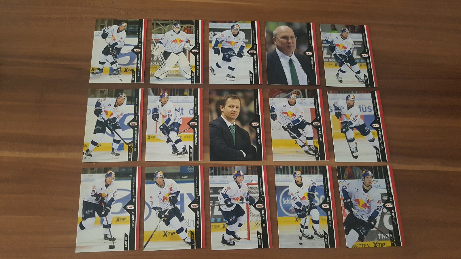 DEL 16-17 2016-2017 Basic 1 Teamset EHC Red Bull München 15 Karten ...