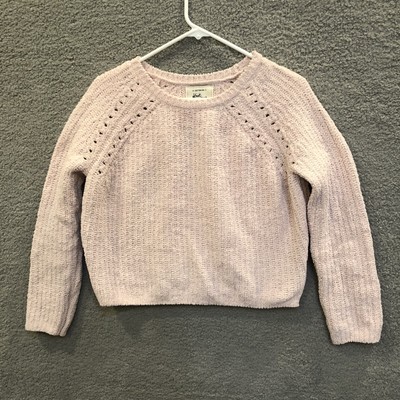 cotton on womens Crop sweater Knit Light Pink Microfiber Soft Sz Medium ...