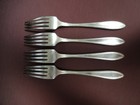 Silverplate Adam Pattern Forks 7 1/4" Monogram T Set of 4 Community ...