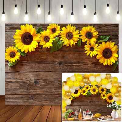 7X5Ft Sunflower Birthday Party Decorations Sunflowers Flowers Fall ...