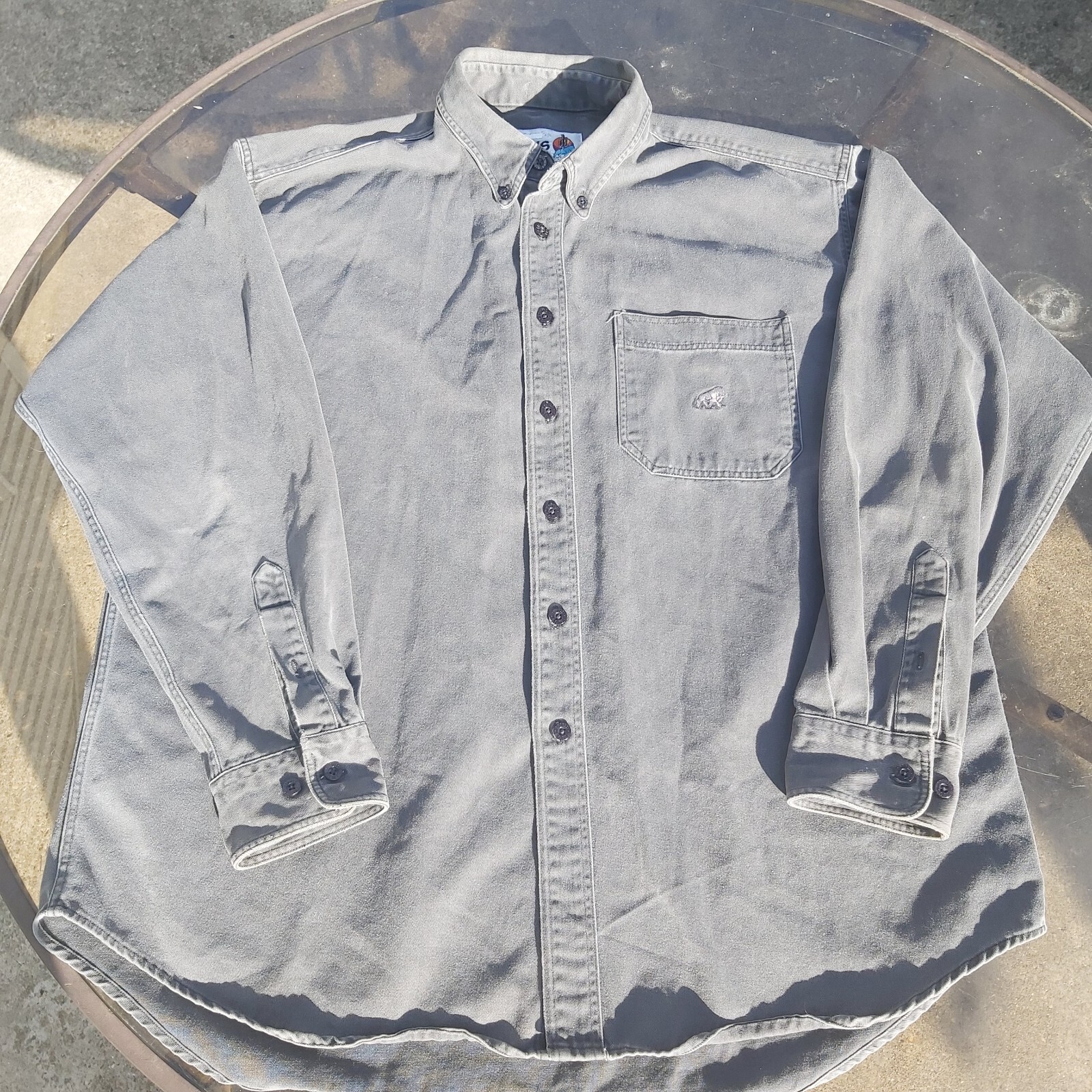 RARE Vintage IMUS Auto Body Express Denim Button Down Shirt Made in USA ...