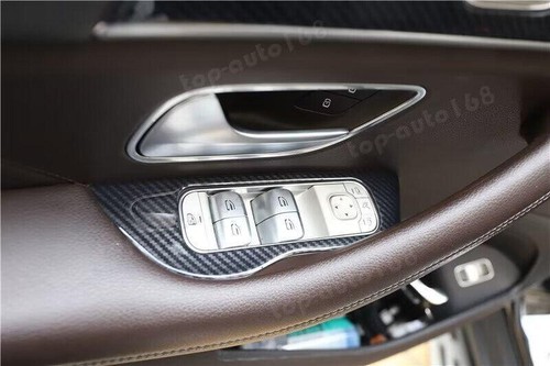 Carbon Look Window Lift Lock Switch Panel Trim For Benz GLE-Class SUV ...