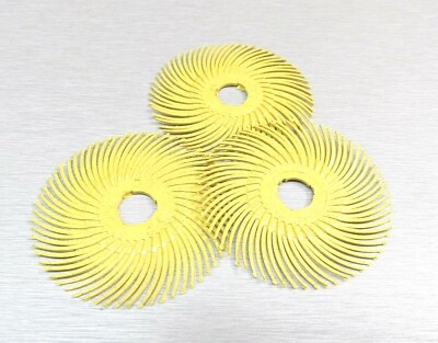 3M Radial Bristle Disc 80 Grit Yellow 2" Diameter 80 Grit Coarse Grade ...