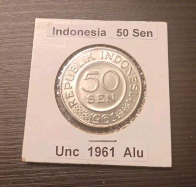 1961 Indonesia 50 Sen Coin BU UNC #0157 | eBay