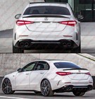 For 22-25 C200 C300 AMG W206 C43 Style Rear Diffuser W/ Blk Chrome ...