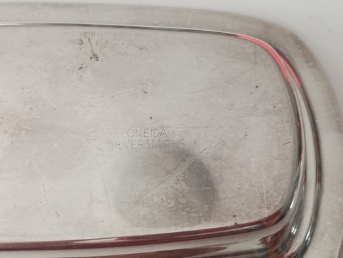 Oneida Silversmiths Silver Plate Butter Dish with lid Glass Insert | eBay