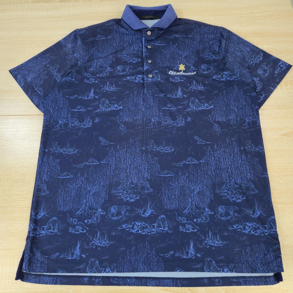 Men's L Greyson Old Memorial Golf Club Top 100 AOP Floral Pattern Polo ...