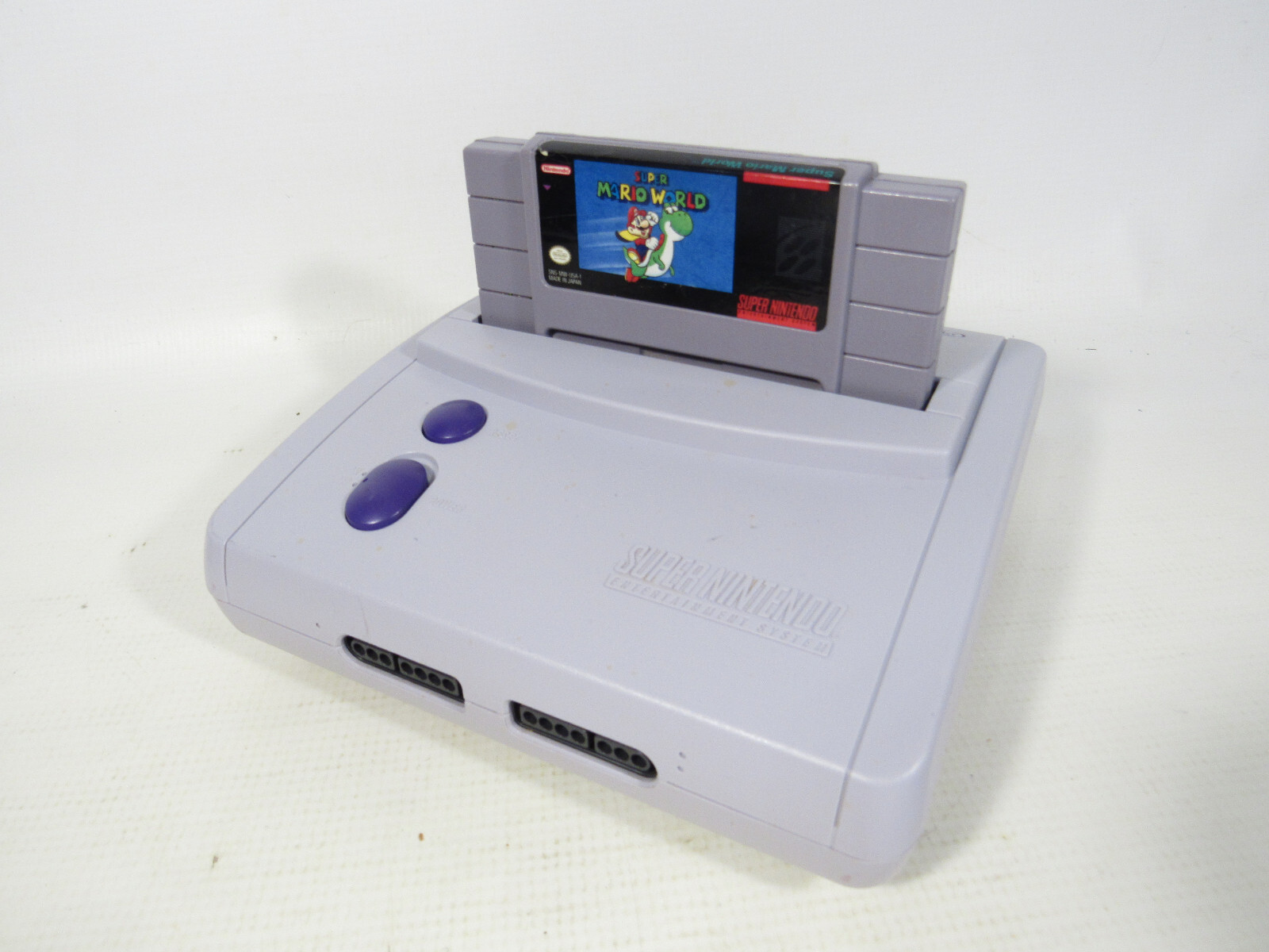 SNES Super Nintendo Jr Console Bundle Complete w/ Super Mario World ...
