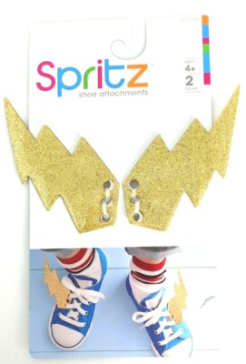 Gold Thunderstorm Kids Shoe Accessories Attachments Unisex Decorate ...