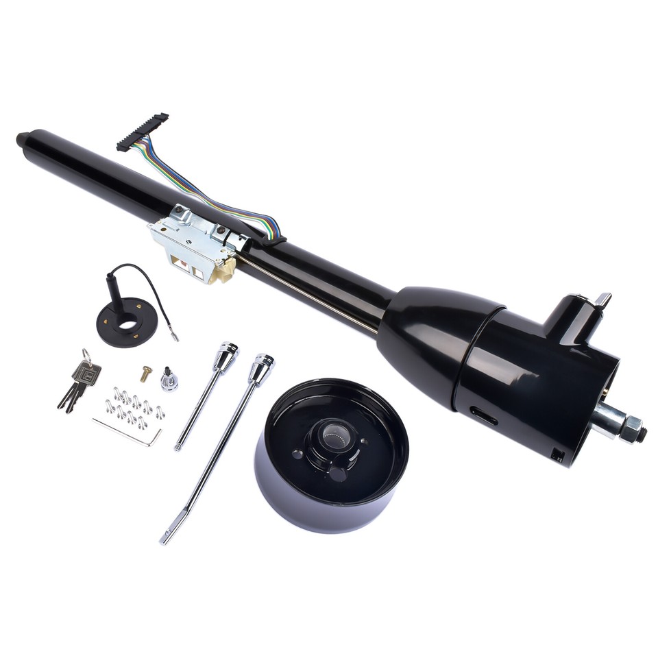 32" GM Keyed Tilt Steering Column Manual with 9 Bolt Adapter Floor ...