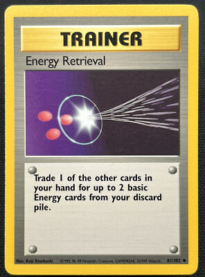 ENERGY RETRIEVAL - 81/102 - Base Set - Pokemon Card - LP | eBay