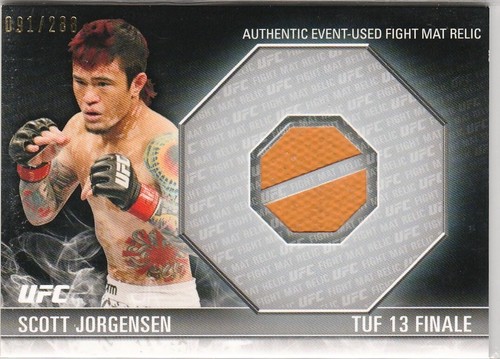 2012 Topps UFC Knockout Fight Mat Relics #FM-SJ Scott Jorgensen #/288 ...