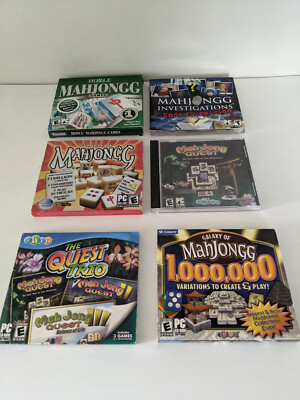 Lot of 6 Mahjongg Mah Jong PC Games - World of Mahjongg/Mahjong Quest ...