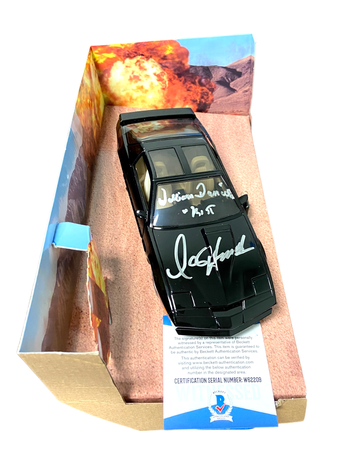 DAVID HASSELHOFF WILLIAM DANIELS SIGNED AUTO KITT 1:24 CAR KNIGHT RIDER ...
