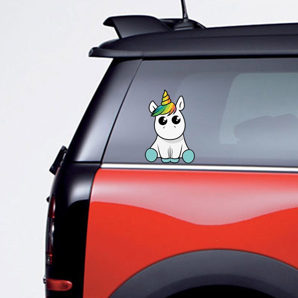 Lovely Funny Vinyl Car Stickers Windows Decal Unicorn Cartoon | eBay