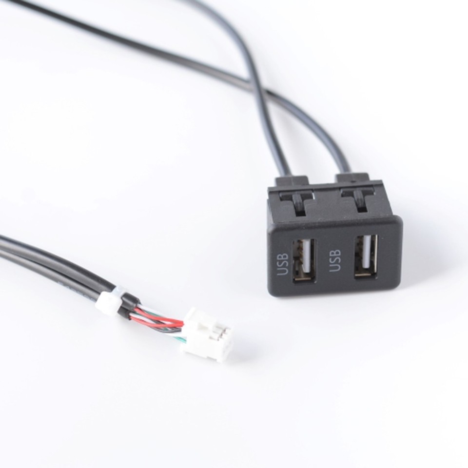 Car Navigation 6 Pin to USB Port Panel with Dual USB for Audio Input ...