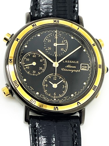 LASSALE by Seiko MEN'S 7T32-6b39 NOT-WORKING ALARM CHRONOGRAPH WATCH ...