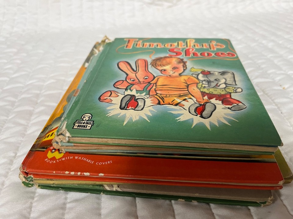 Lot of 5 Vintage Children's Books - Timothy‘s shoes- little train won a ...