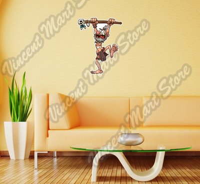 Cartoon Caveman Dancing Kids Funny Gift Wall Sticker Room Interior ...