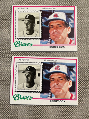 DCC: 1978 Topps #93 Bobby Cox Braves 2-card lot Atlanta Braves NM+ | eBay